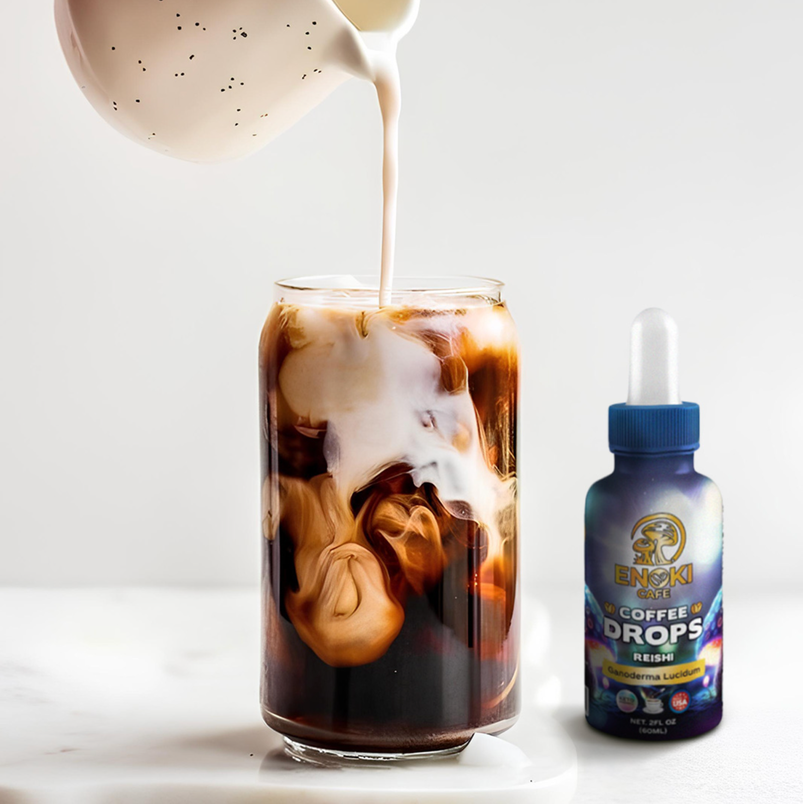 Mushroom Coffee Drops | Boost Energy & Focus Naturally – Enoki Cafe